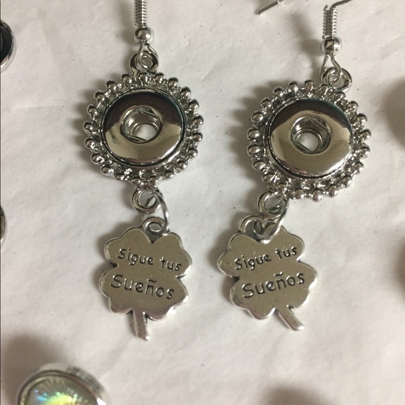 Jewelry | Silver Engraved Snap Button Earrings | Poshmark